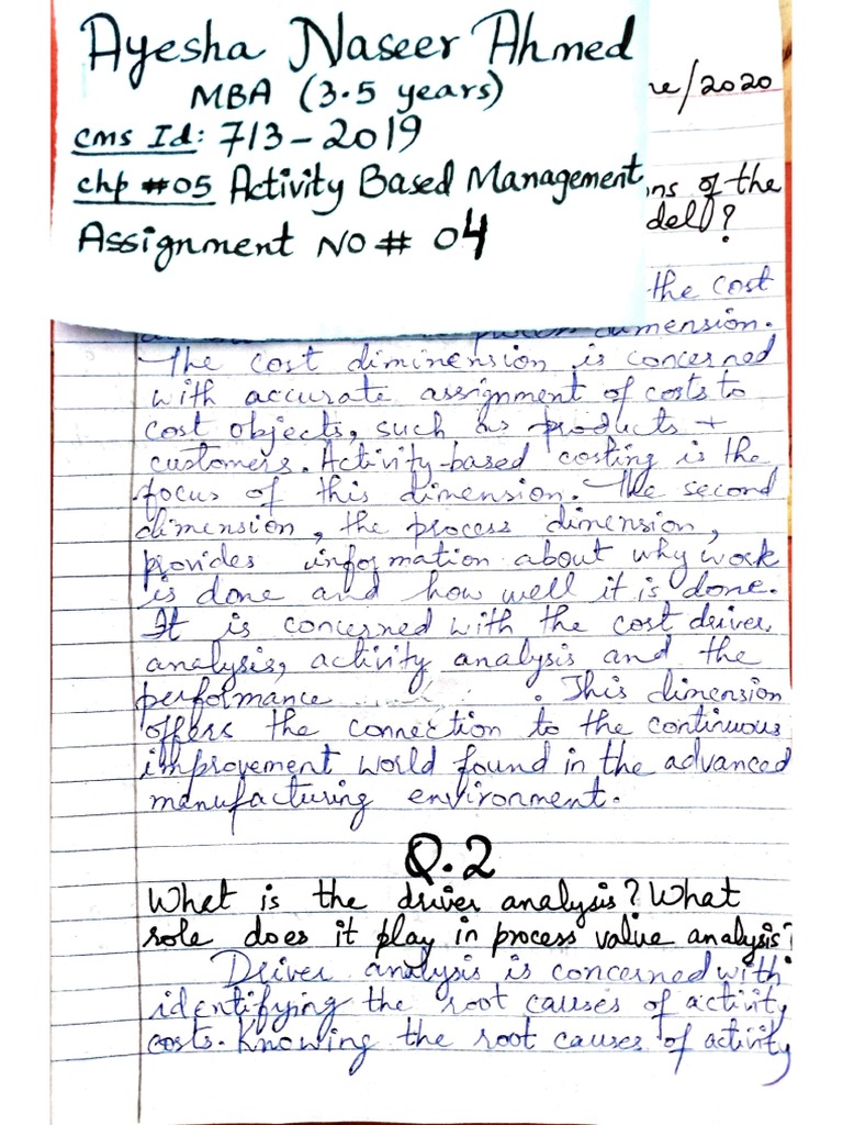 Activity Based Management Pdf