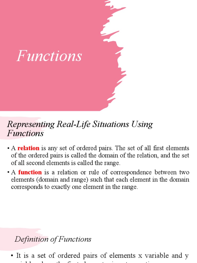 Functions | PDF | Function (Mathematics) | Set (Mathematics) Functions | PDF | Function (Mathematics) | Set (Mathematics)