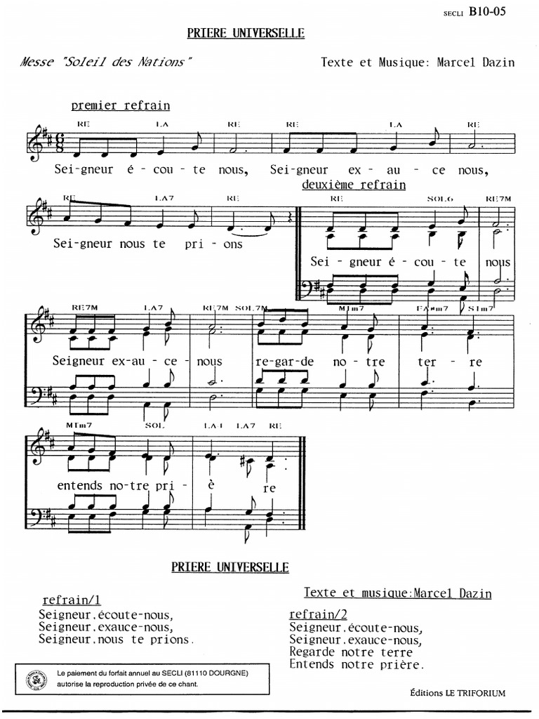 Messe Soleil Des Nations PU | PDF