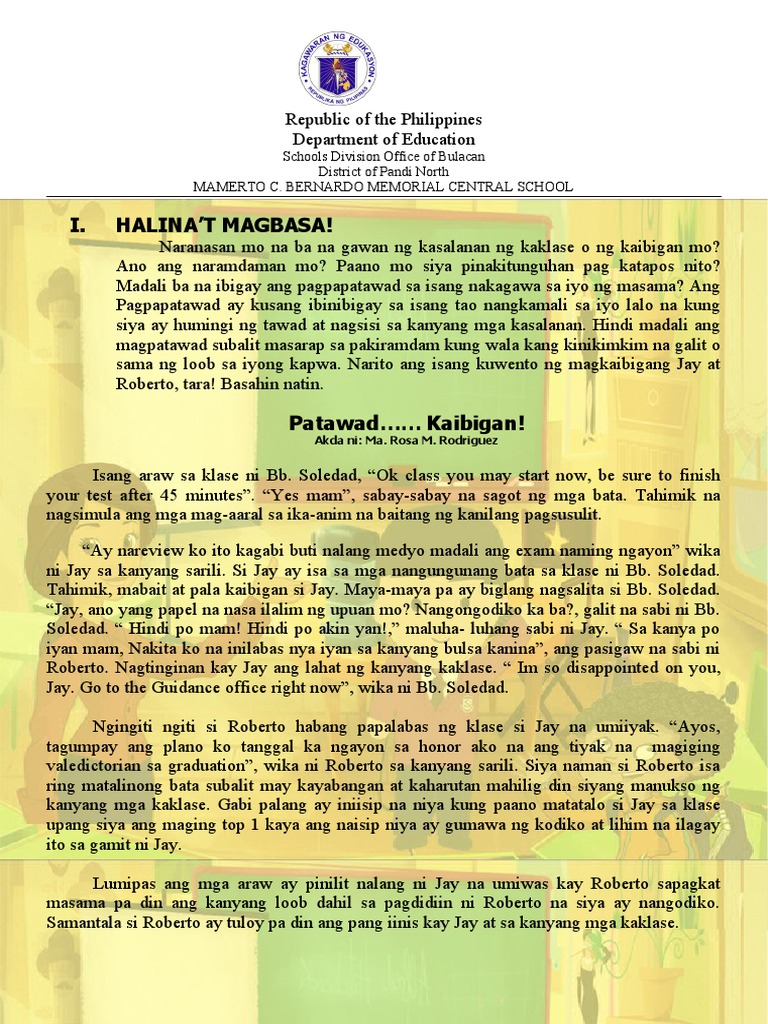 Final Story Patawad... Kaibigan | PDF