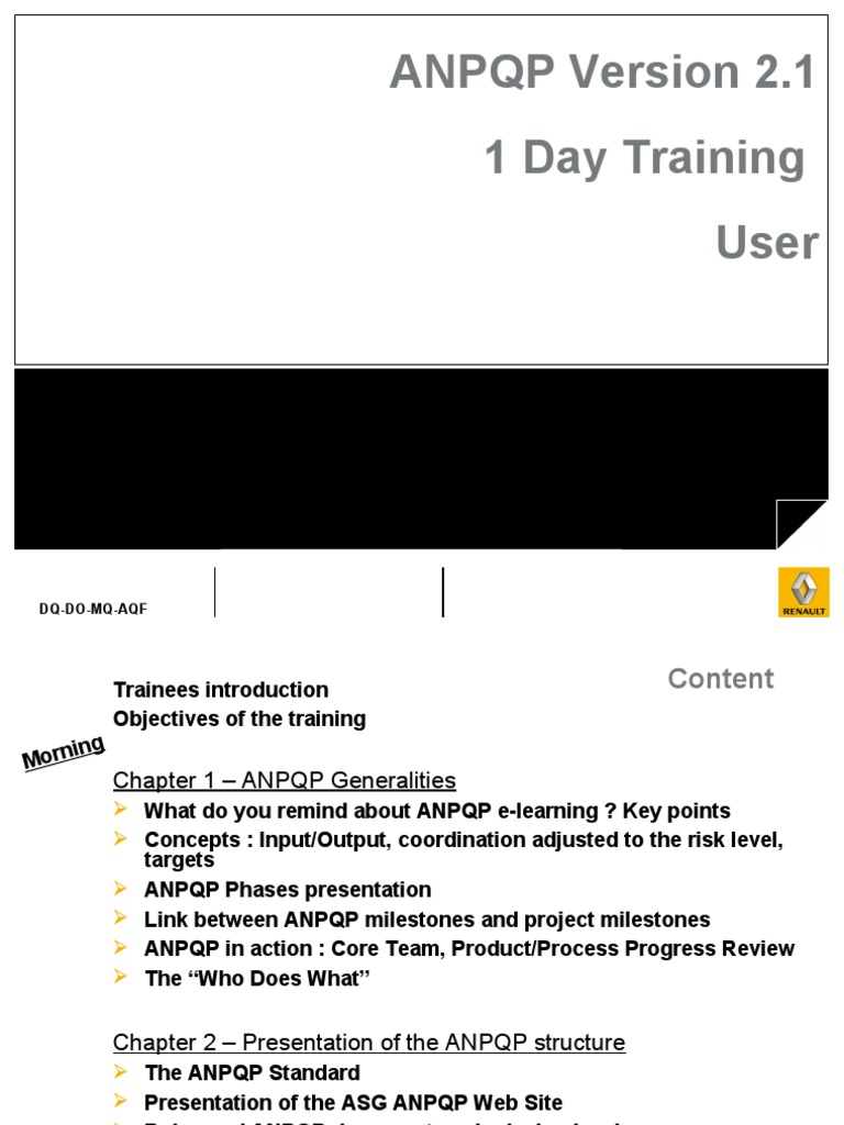 Anpqp Version 2 1 - User - 1 Day - 251108 | PDF | Specification ...