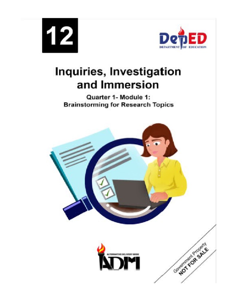 1 Module 1 INQUIRIES INVESTIGATIONS IMMERSION | PDF | Brainstorming ...