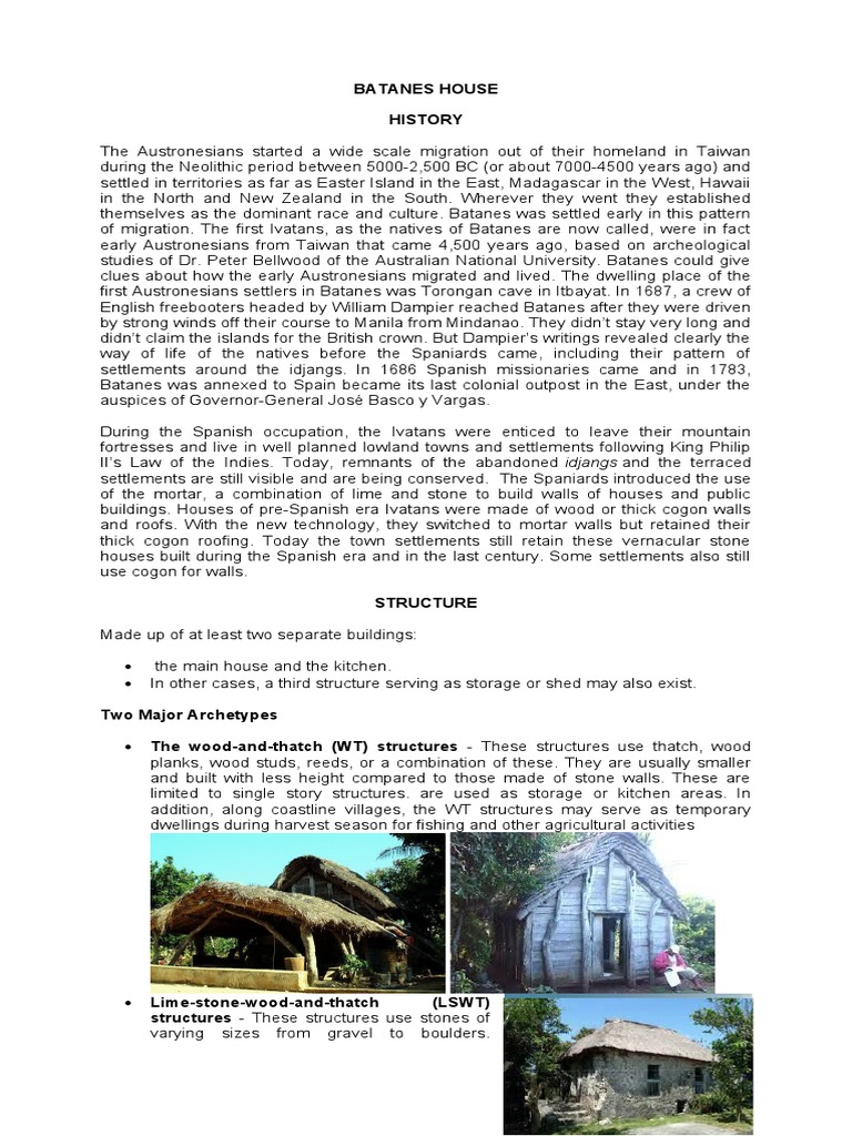 Batanes Architecture History | PDF