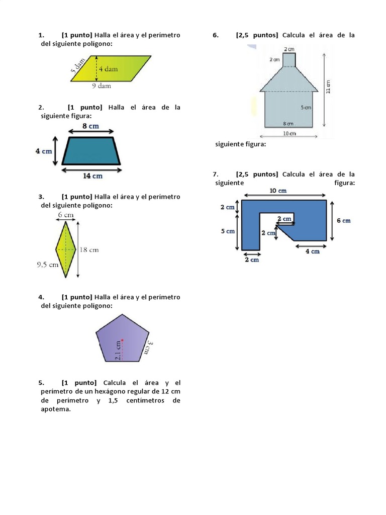 Ejercicios de cálculo de áreas | PDF | Ciencia y matemáticas