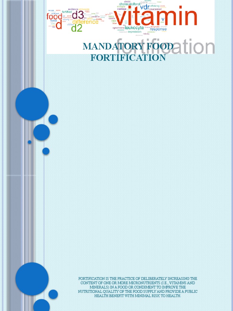 Mandatory Food Fortification Presentation | PDF