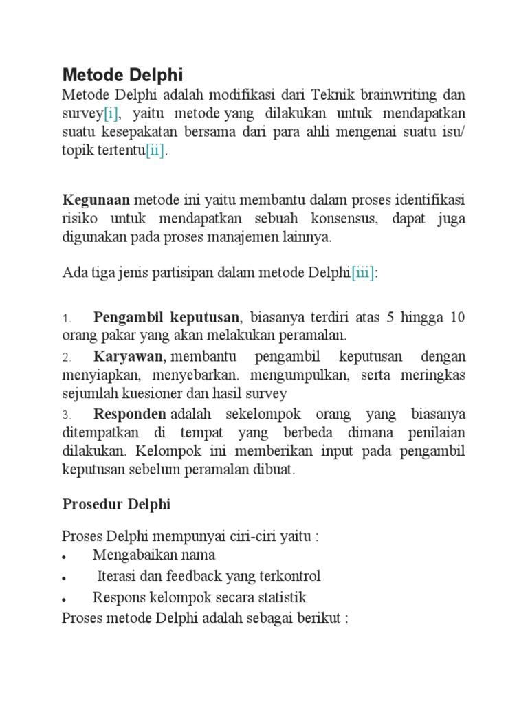 Metode Delphi | PDF
