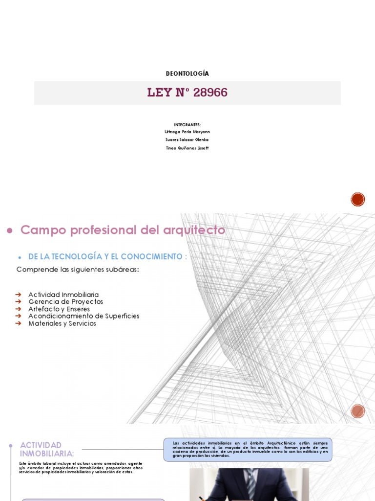 Ley #28966 | PDF | Arquitecto | Diseño