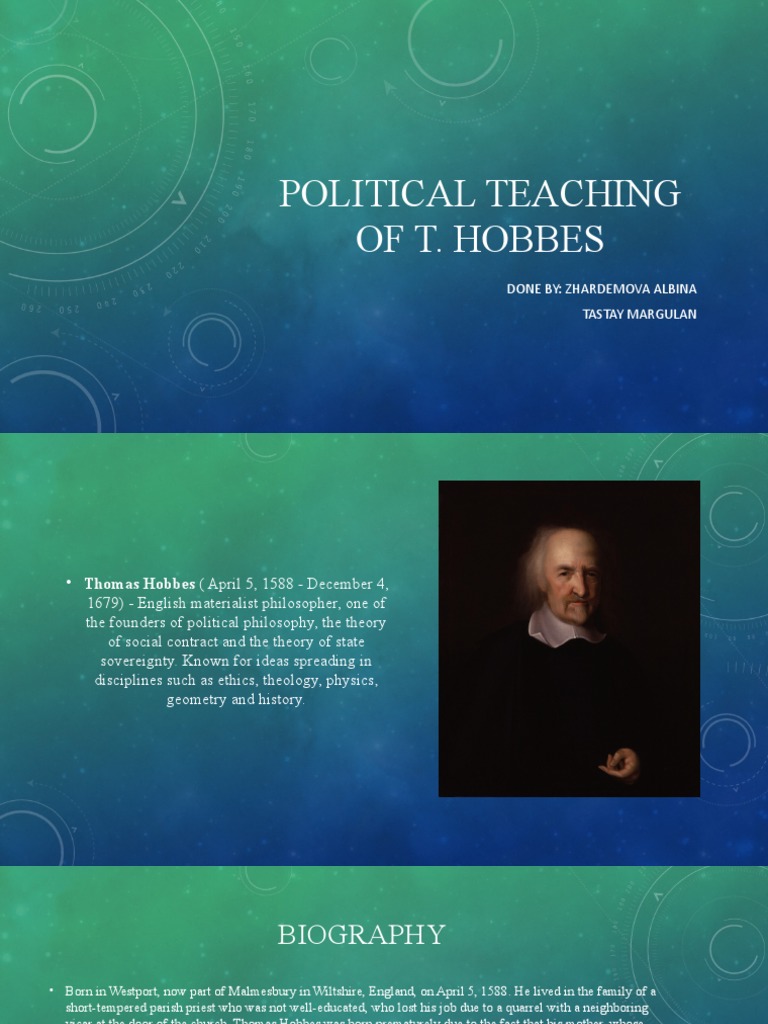Political Teaching of T. Hobbes | PDF | Thomas Hobbes | Social Contract