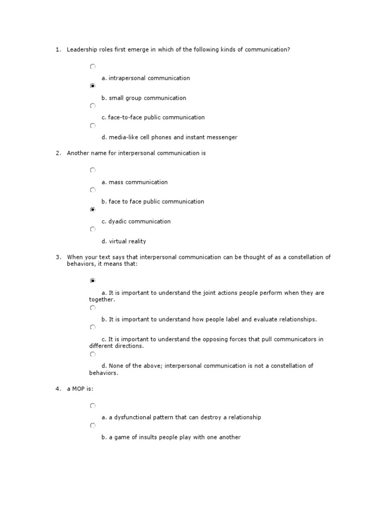Skill Mcqs | PDF | Communication | Self Esteem