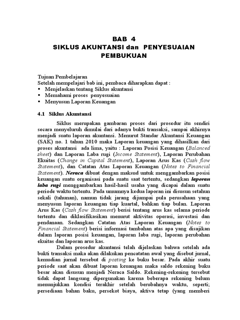 Siklus Akuntansi & Penyesuaian | PDF | Bisnis | Pengelolaan Keuangan & Uang