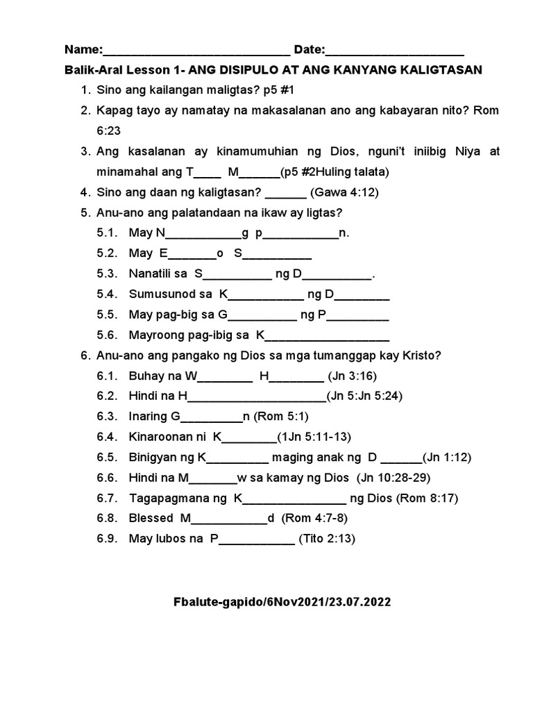 7 Discipleship I, II, III, IV, V, VI, VII, VIII Discipleship | PDF