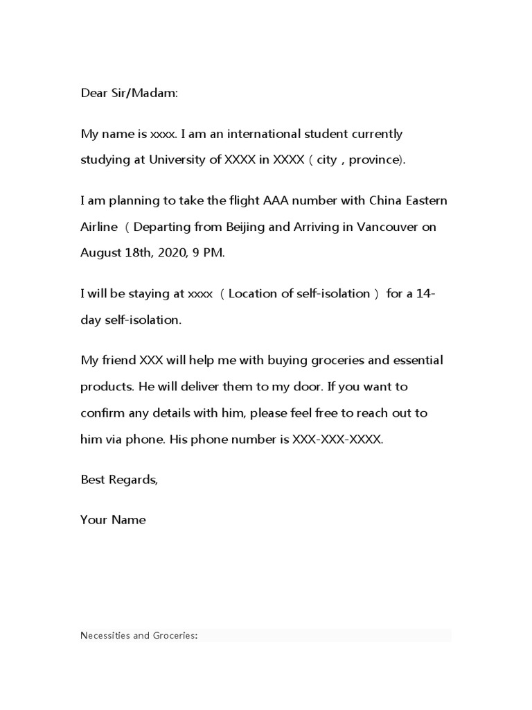 quarantine plan sample | PDF | Quarantine | Global Health