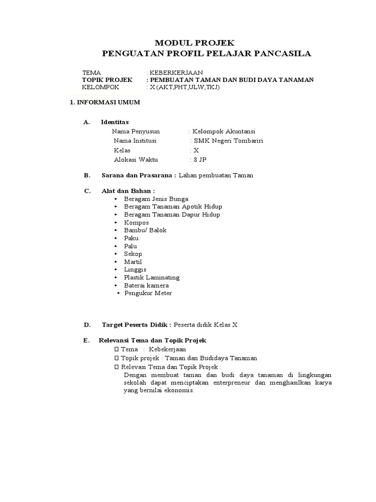 Modul Projek P5 | PDF