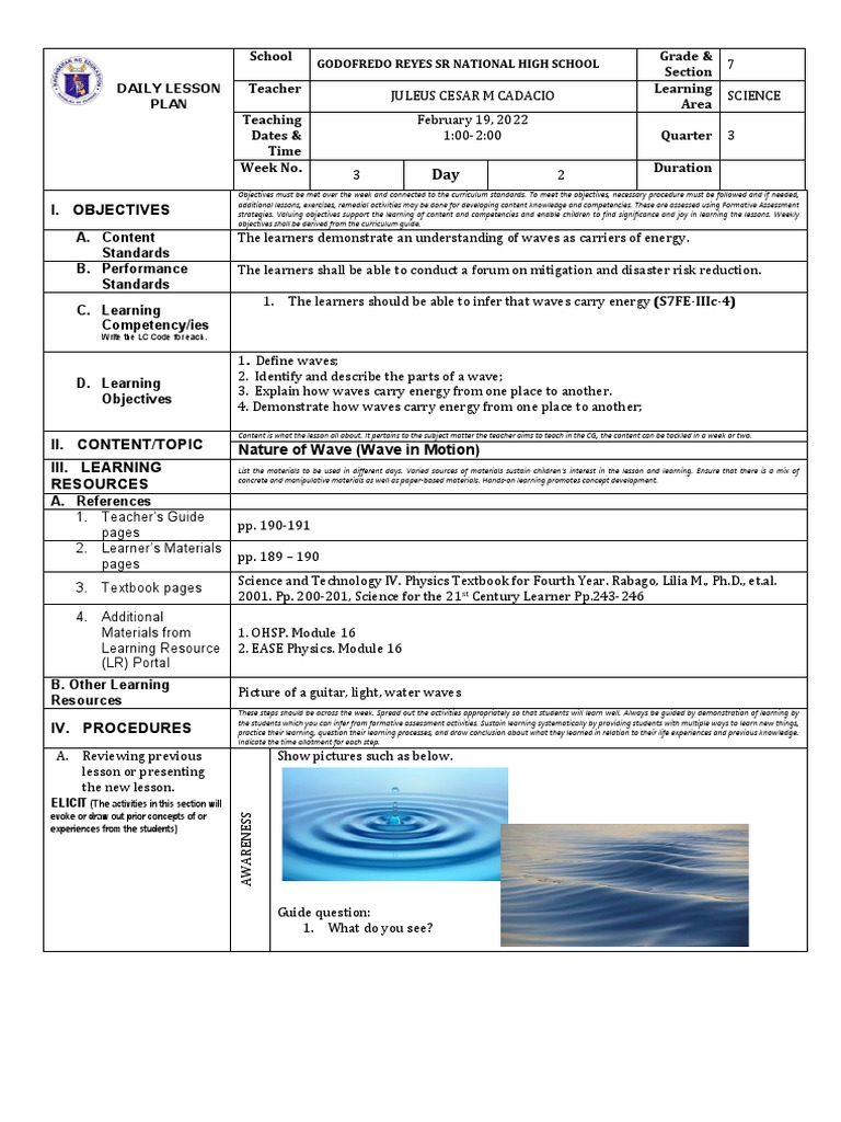 Lesson Plan | PDF | Sound | Pitch (Music) Lesson Plan | PDF | Sound | Pitch (Music)