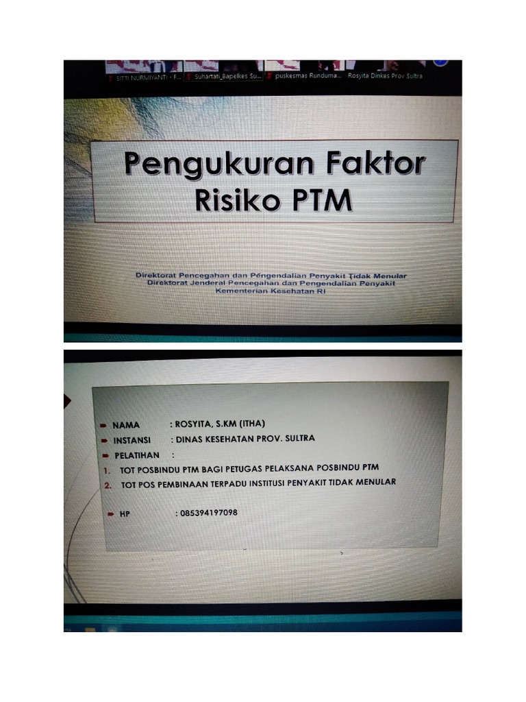 Pengukuran Faktor Risiko PTM | PDF