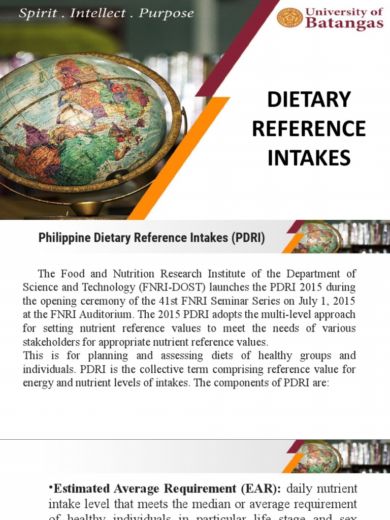 Dietary Reference Intakes | PDF | Nutrients | Nutrition