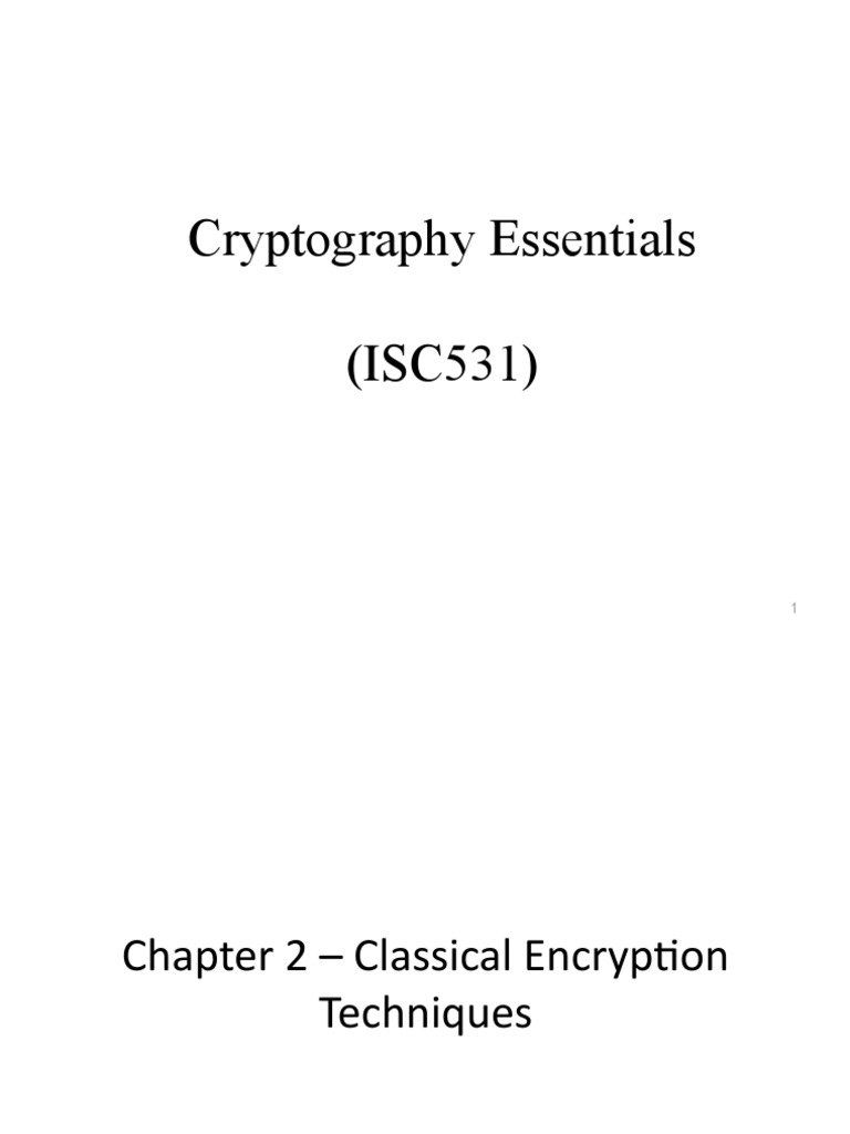 L3 Classical Encryption Techniques | PDF | Cryptography | Cryptanalysis