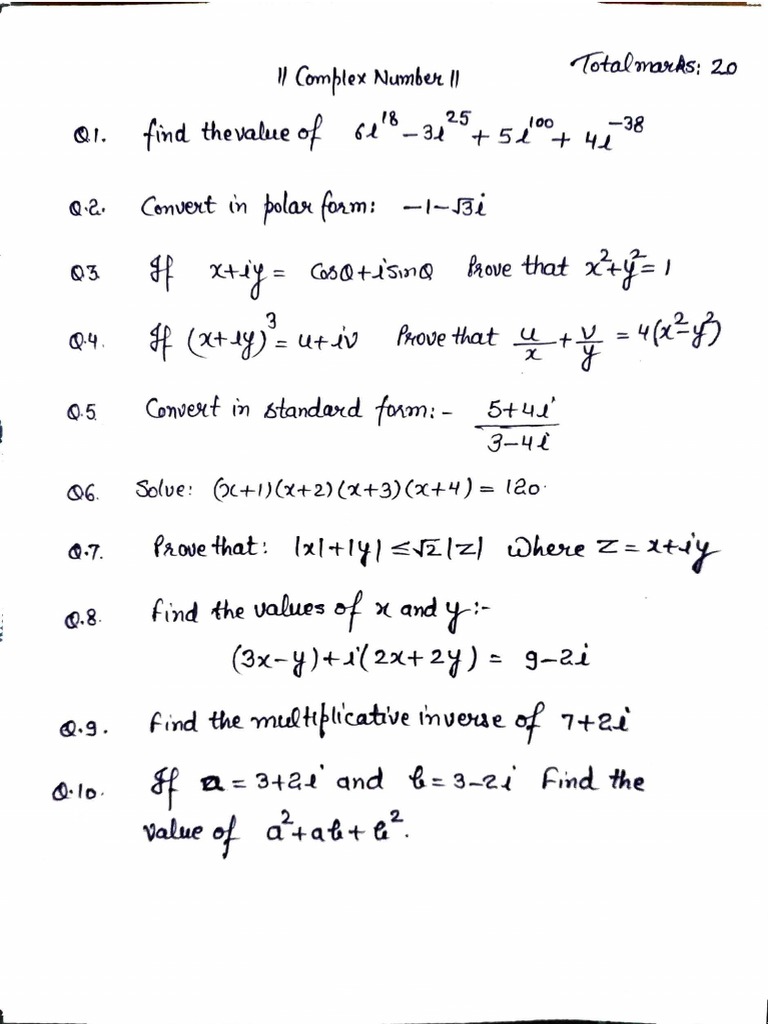 COMPLEX NUMBER | PDF