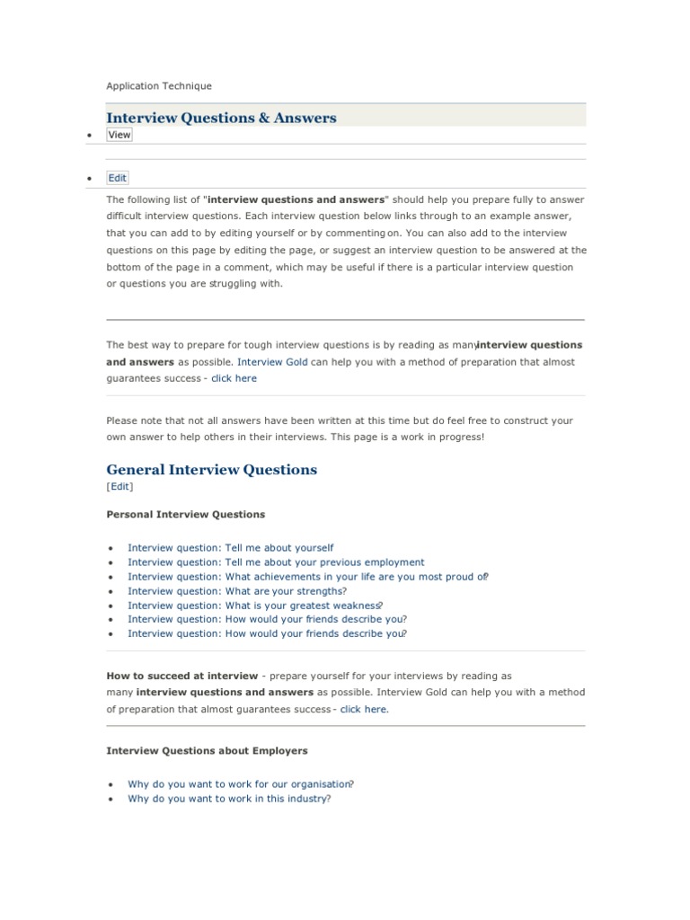 Competency Based & Interview Questions | Corporate Social ...