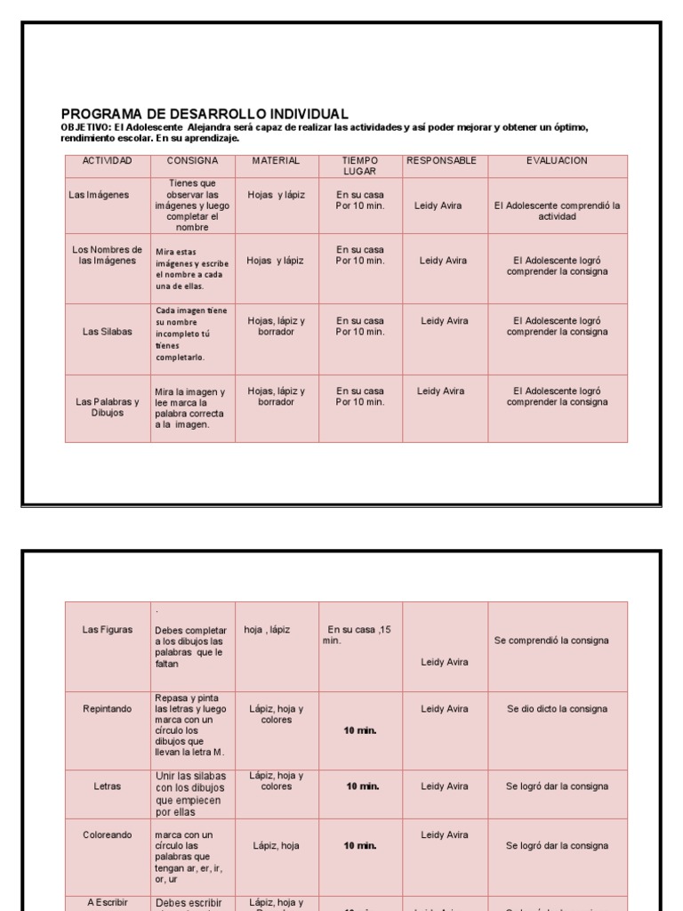 Plan de Accion de Lecto-Escritura | PDF | Lápiz | Escritura