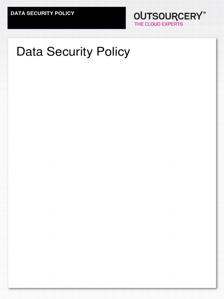 Data Security Policy Data Security Policy Pdf Information Security Computer Network
