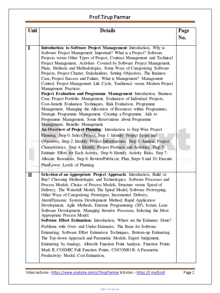 SPM Index (E-Next - In) | Download Free PDF | Project Management | Software Quality