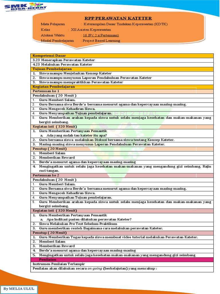 RPP Perawatan Kateter | PDF