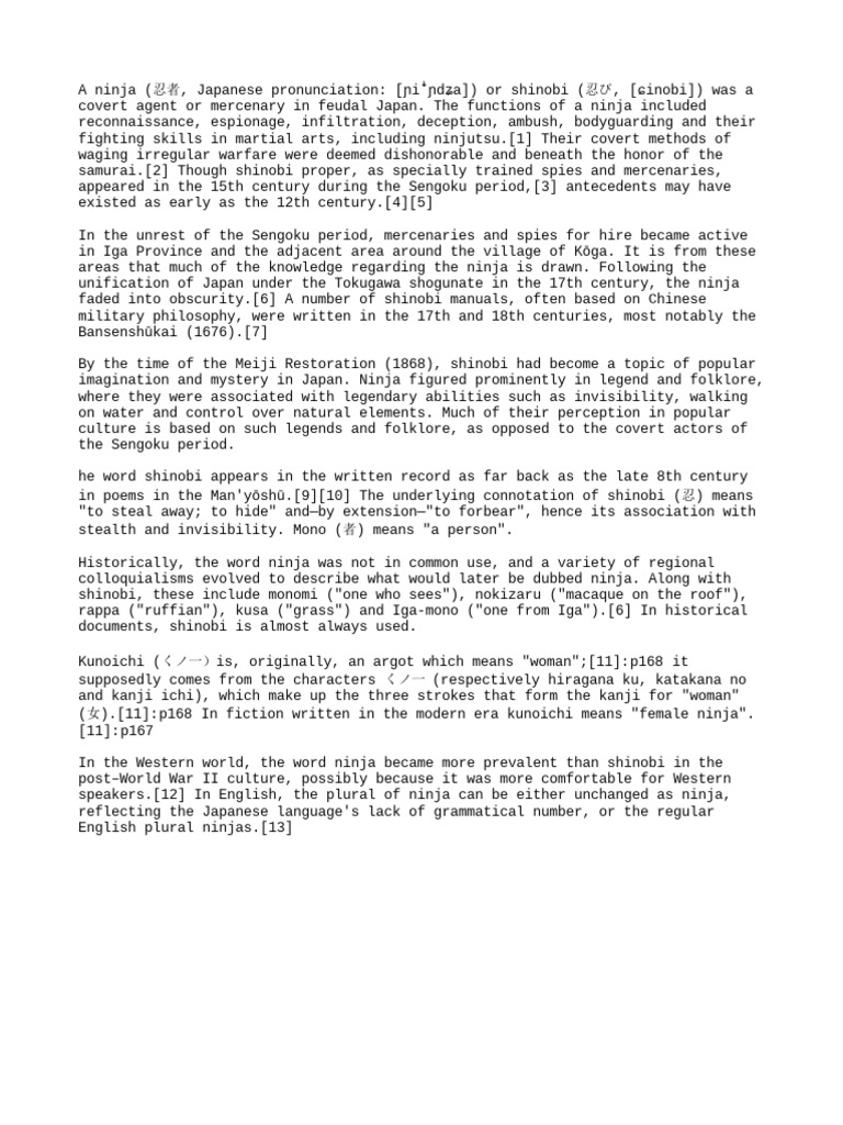 New Text Document | Download Free PDF | Ninja | Japan
