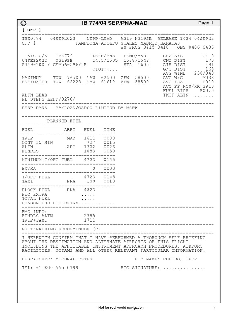 Flightplan Pdf Travel Visa Aviation