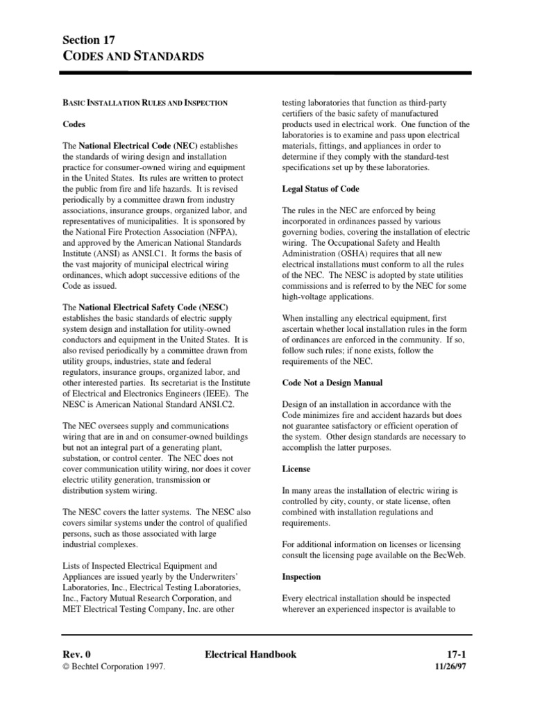 Sec17 - Codes and Standards | Download Free PDF | Occupational Safety ...