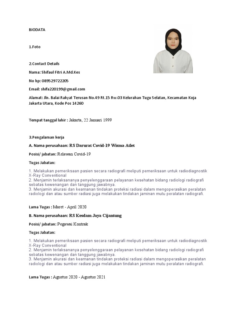 CV Shifaul Fitri | PDF