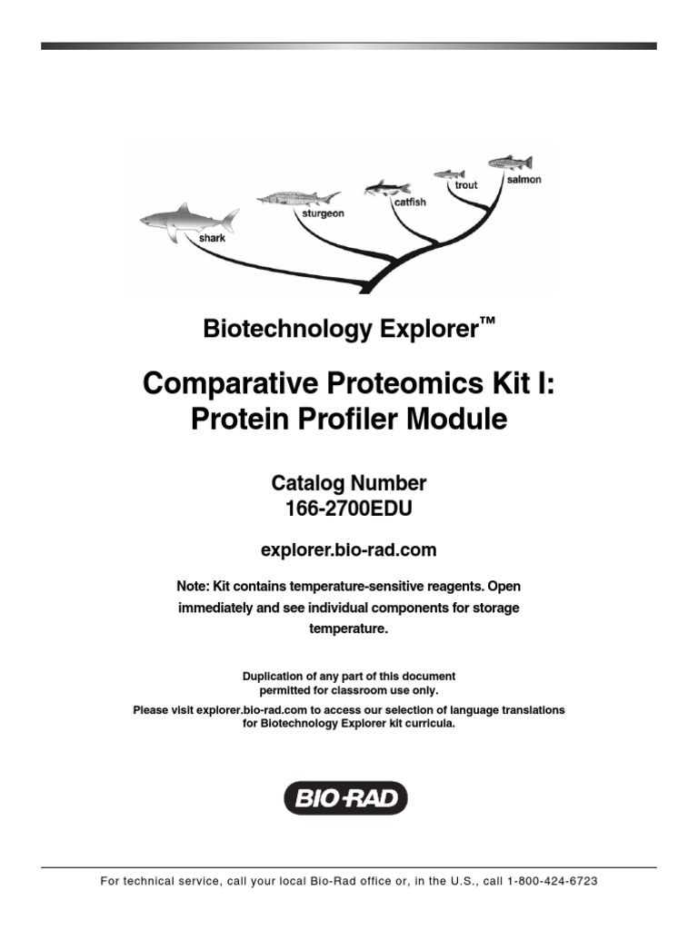 Comparative Proteomics Kit I: Protein Profiler Module: Biotechnology ...
