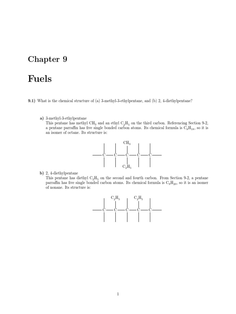 ch09 Solution PDF | PDF | Alkane | Chemistry