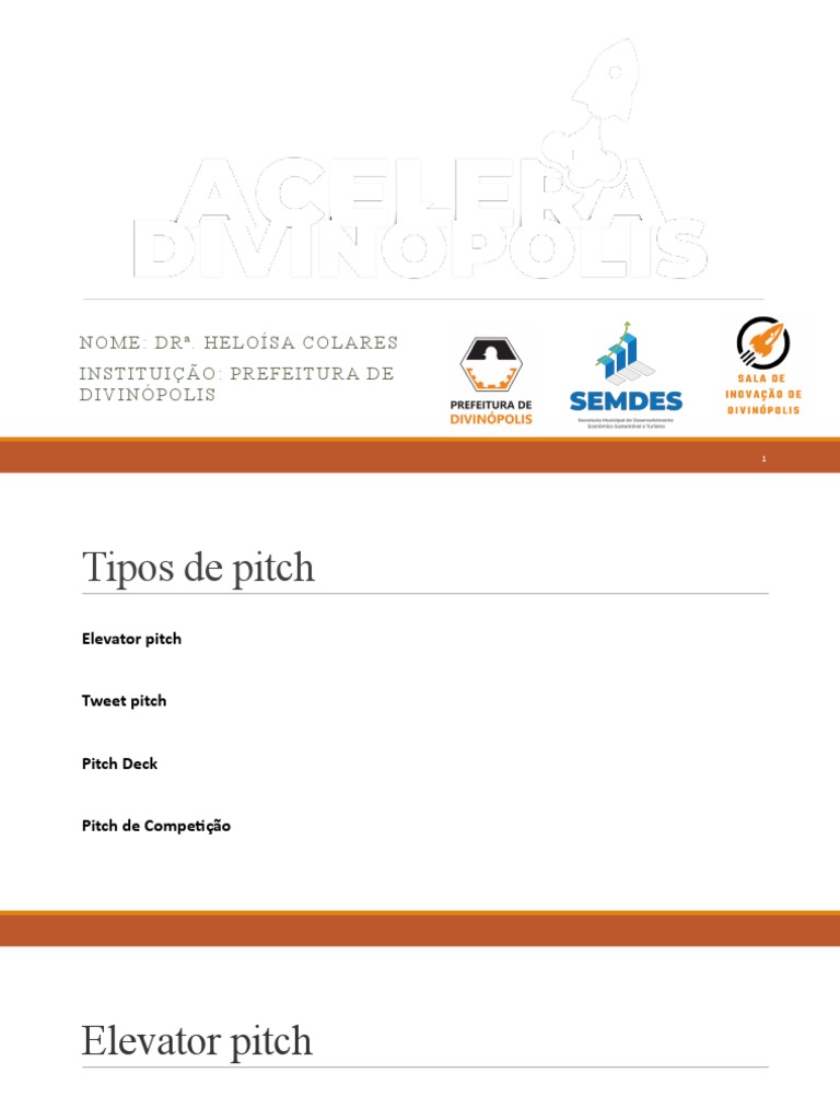 Pitch | Download grátis PDF | Empresa Startup | Microempresas e ...
