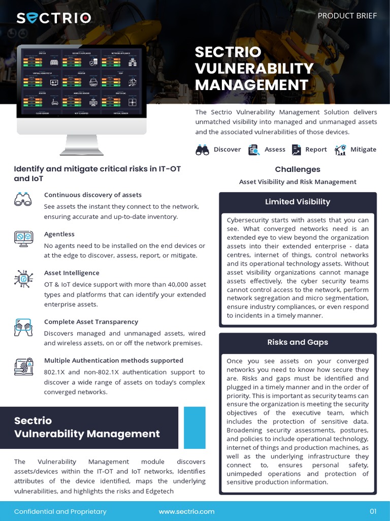 Sectrio PB Vulnerability Management | PDF | Internet Of Things | Security