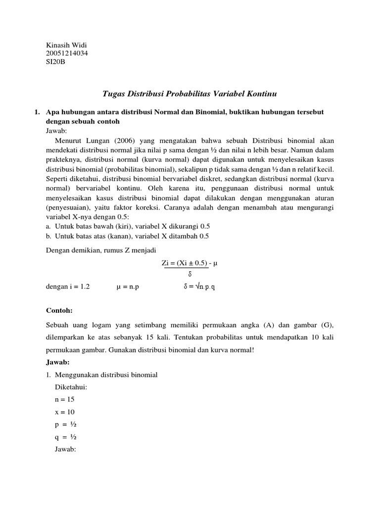 Distribusi Probabilitas Dan Statistika | PDF | Metode & Bahan Ajar