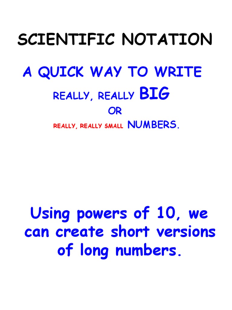 Scientific Notation | PDF