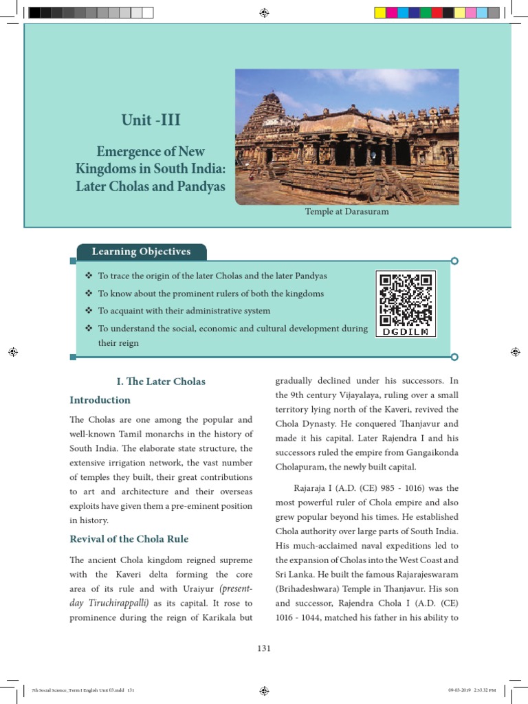 Chola and Pandya | PDF | Tamils | South India