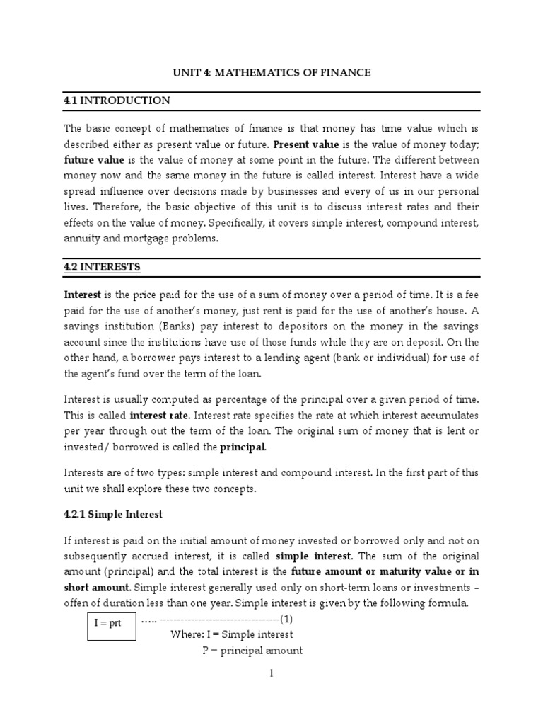 Unit 4 MM | PDF | Interest | Present Value