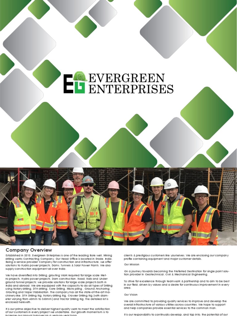 Evergreen Company Profile | PDF | Deep Foundation | Economic Sectors