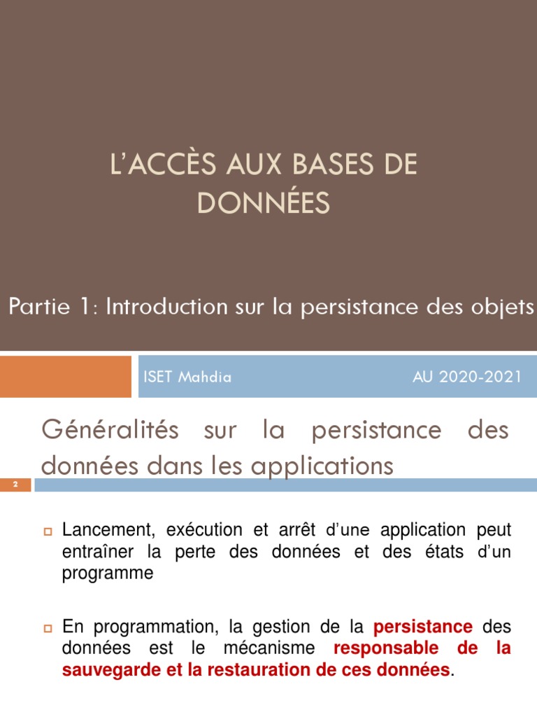 Accès aux bases de données en Java | PDF | Bases de données | Java (Langage de programmation)