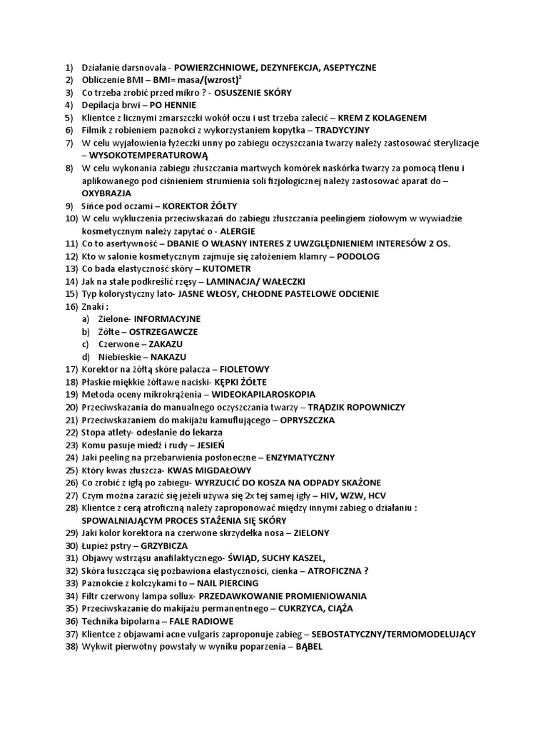 Pytania Na Egzamin | PDF