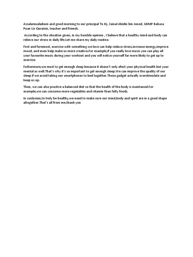 Speaking MUET STPM | PDF | Self-Improvement | Wellness