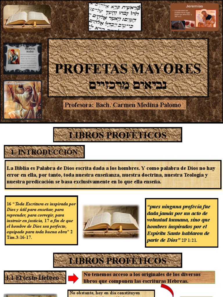Diapositiva de Los Profetas Mayores | PDF | Septuaginta | Biblia