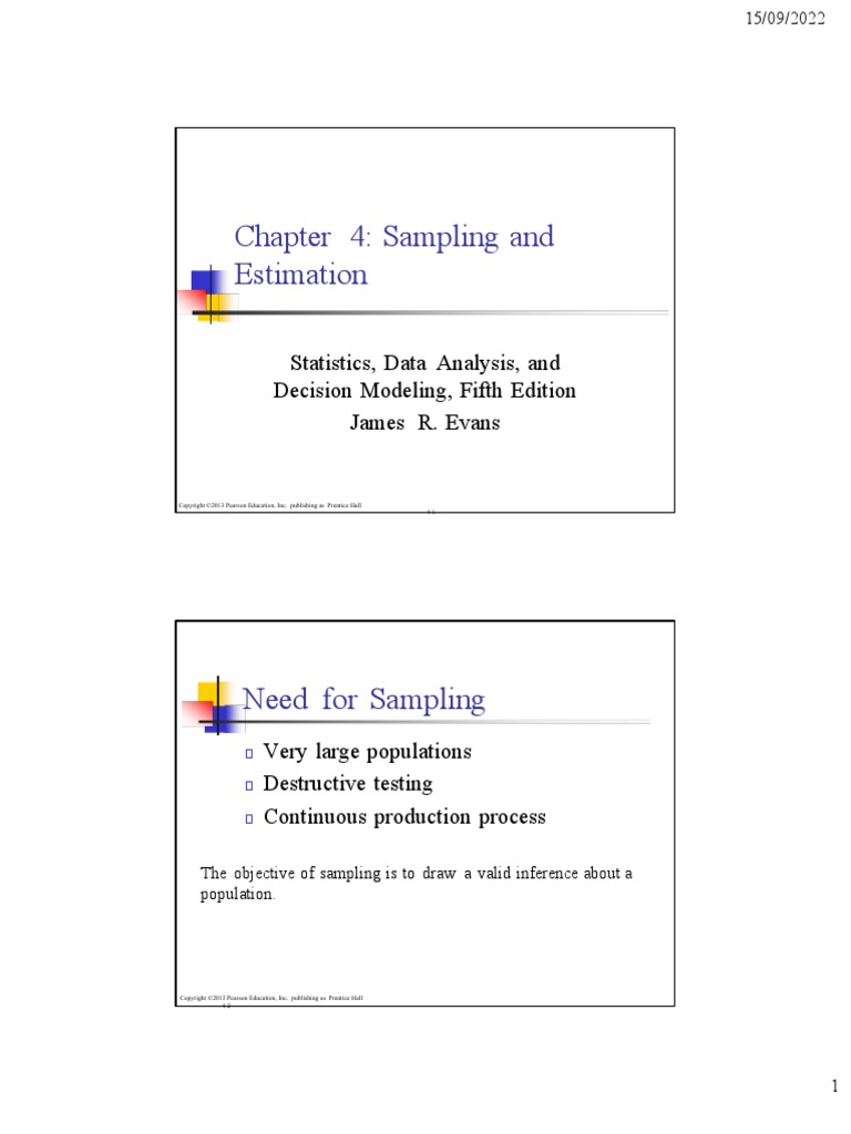 Chap 04 Sampling And Estimation Pdf Standard Deviation Sampling Statistics