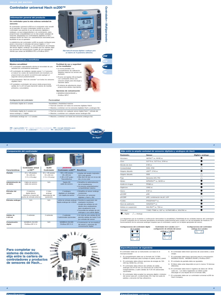 Controlador Universal sc200 | PDF | Sensor | Temperatura
