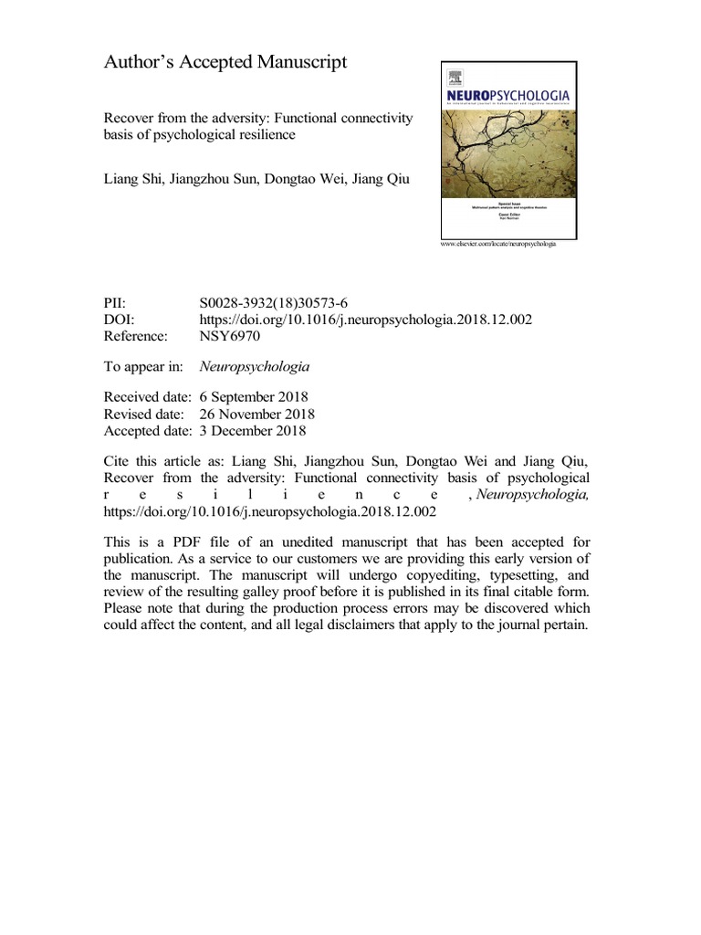 Recover From Adversity | PDF | Psychological Resilience | Affect ...