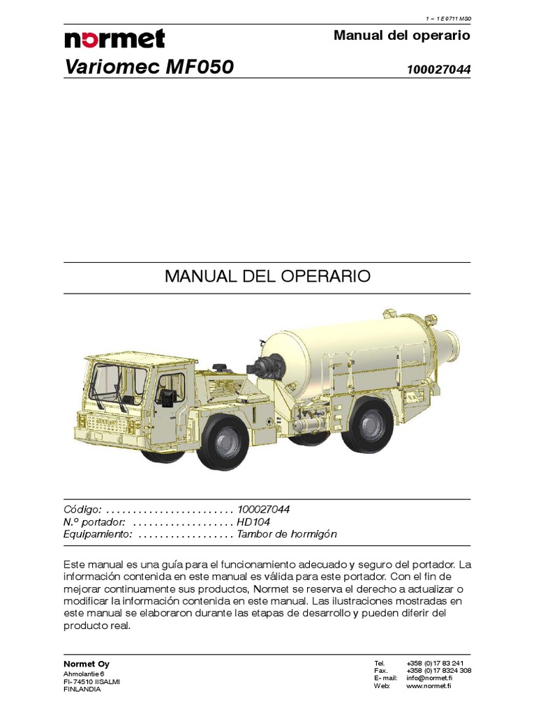 Manual Del Operario | PDF | Eje | Engranaje