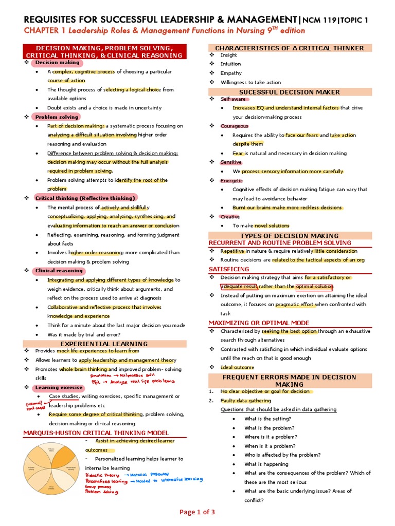 01 LEC Requisites For Successful Leadership and Management | PDF ...