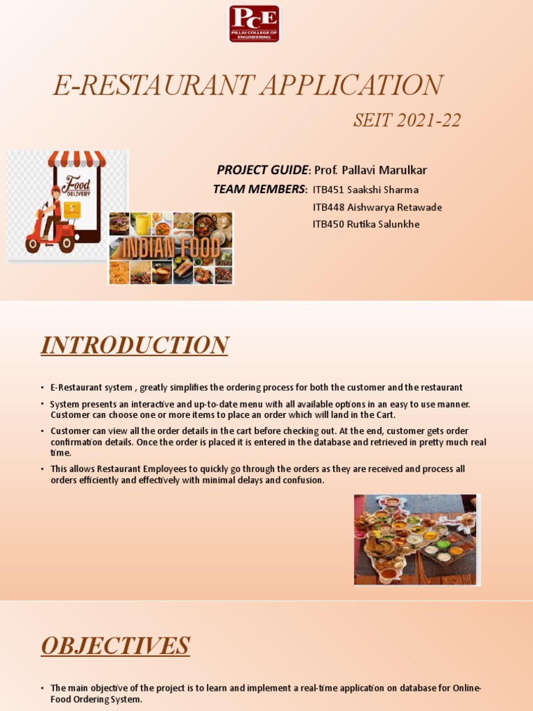 E-Restaurant Application | PDF | Databases | Qr Code